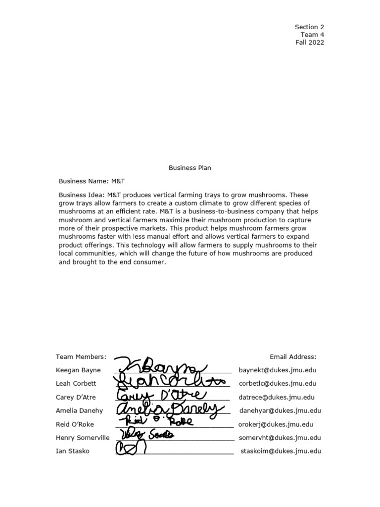 Business Plan Final | PDF | Expense | Equity (Finance)