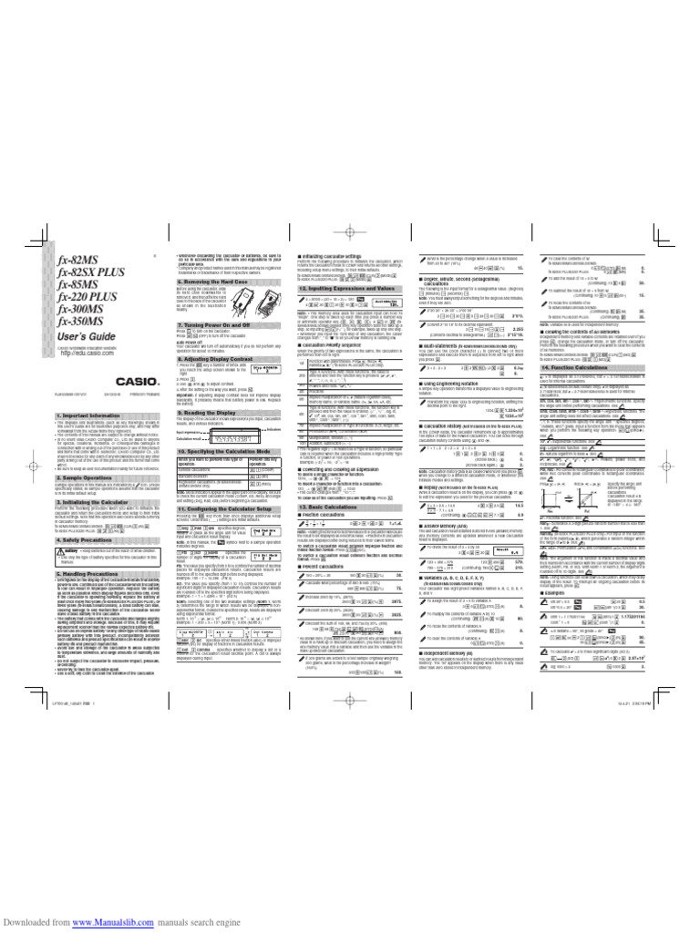 Calculator Initialization Guide | PDF | Logarithm | Function (Mathematics)