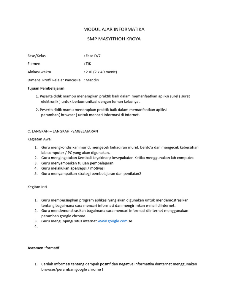 Modul Ajar | PDF | Karier & Perkembangan