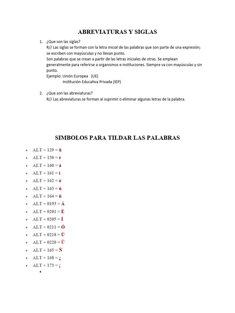 Que Son Las Siglas y Abreviaturas | PDF