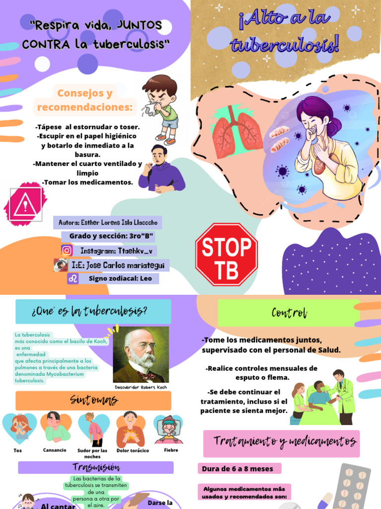 Díptico de la Tuberculosis (TBC) (2) | PDF | Tuberculosis | Microbiología