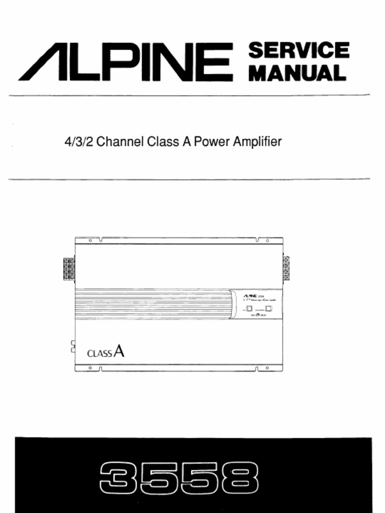 Alpine 3558 Car Amplifier SM | PDF