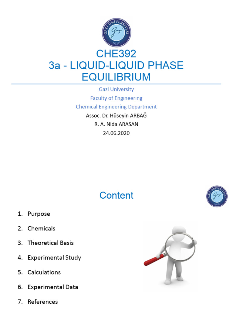 3a Liquid Liquid Phase Equilibrium | PDF | Phase Rule | Phase (Matter)
