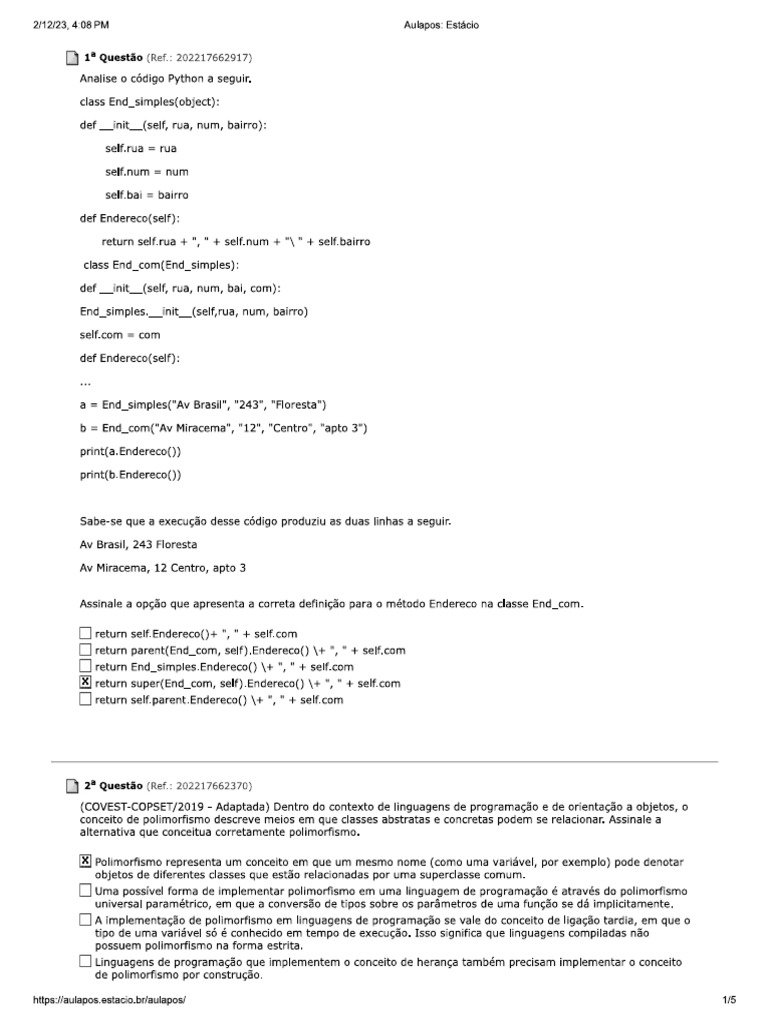 Av1 - Linguagem Python | PDF