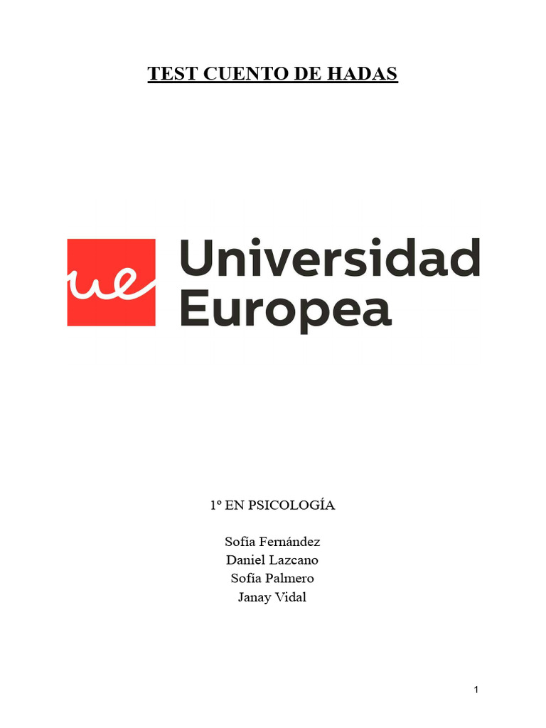 Test Cuento de Hadas | PDF