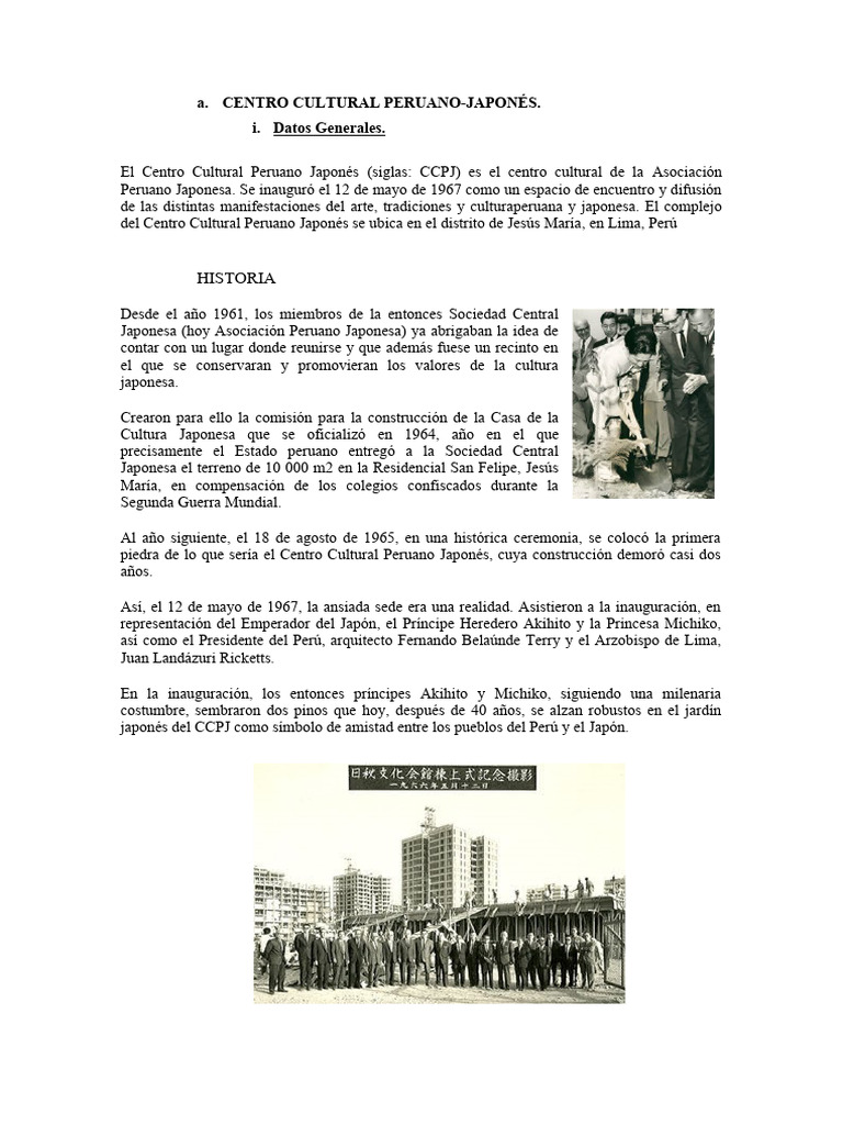 Centro Cultural Peruano Japonés en Lima | PDF | Estudios de idiomas ...