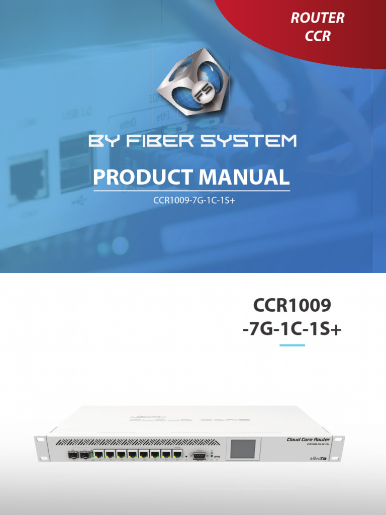 Product Manual: Router CCR | PDF