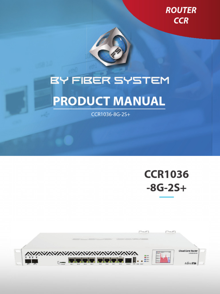 Product Manual: Router CCR | PDF | Router (Computing) | Usb