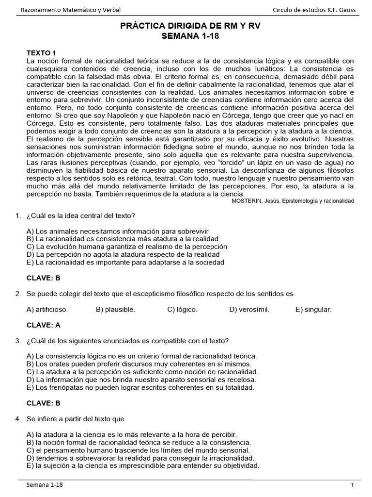 Practica Dirigida RM y RV 1-18 SOLU | PDF
