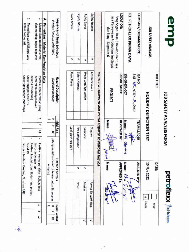 Holiday Detection Test | PDF