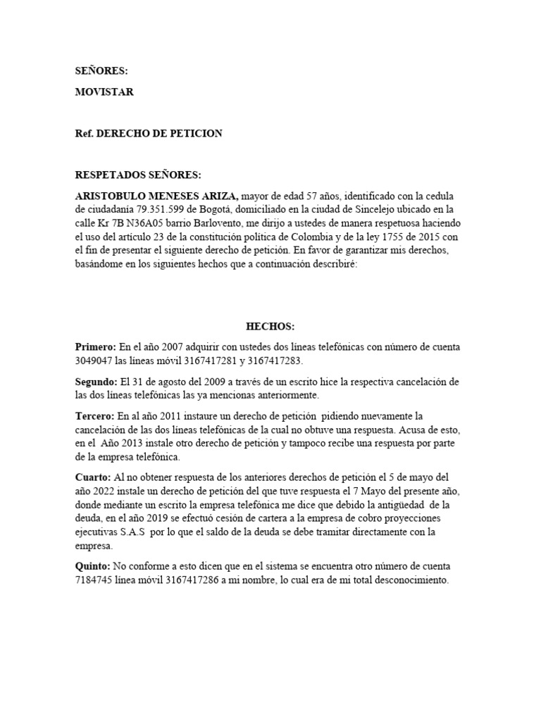D.P Movistar Consl. | PDF