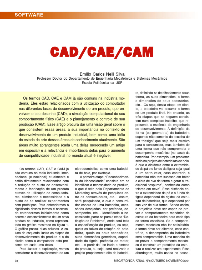 Cad/Cae/Cam Cad/Cae/Cam Cad/Cae/Cam Cad/Cae/Cam Cad/Cae/Cam: Software | PDF | Arte | Computadores
