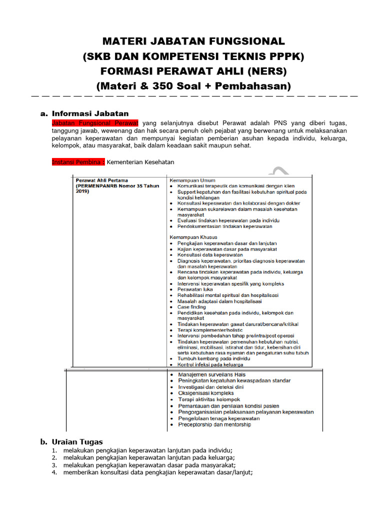 Kes Perawat Ahli (NERS) | PDF