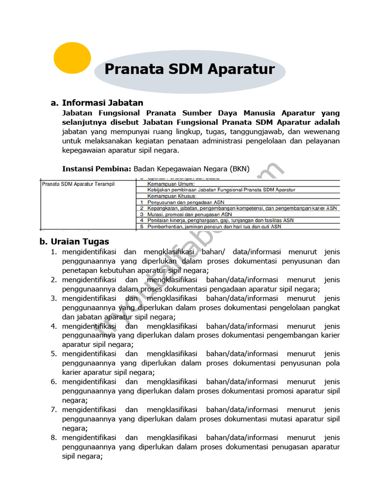 Latihan Soal Pranata SDM Aparatur | PDF