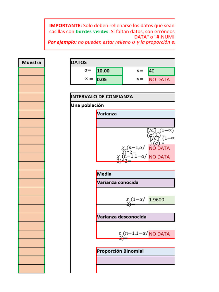 3-Plantilla - Intervalos de Confianza | PDF