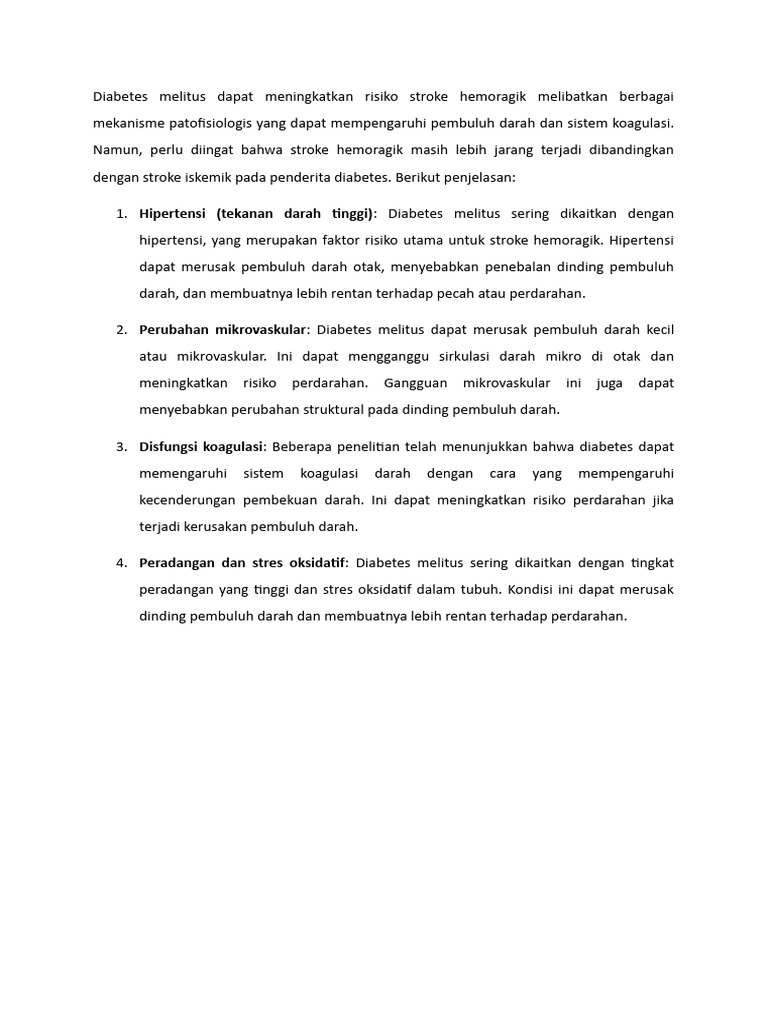 Hubungan DM Dengan Stroke | PDF