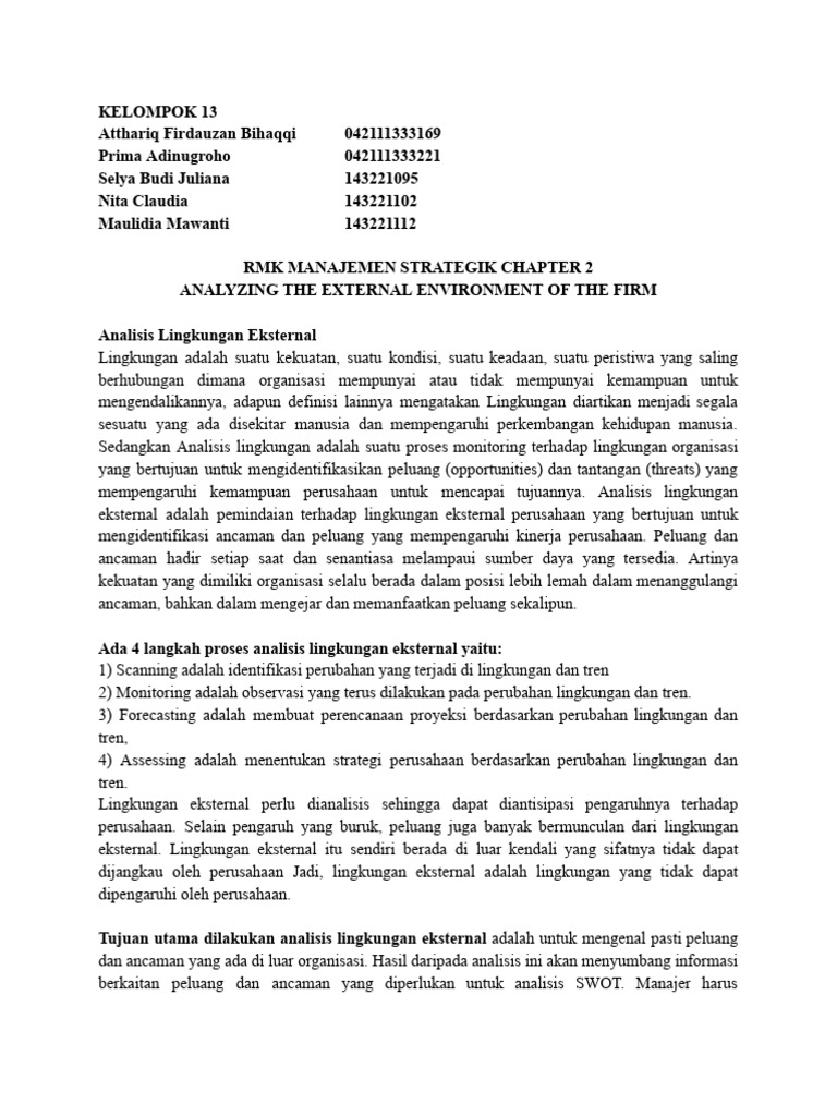 Kelompok 13 - RMK - Chapter 2 | PDF