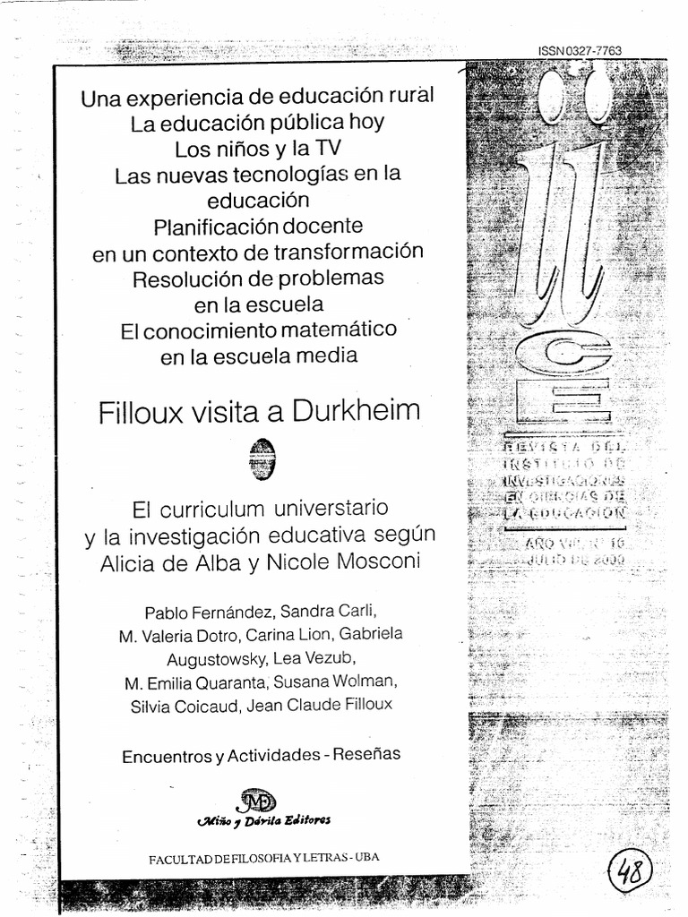 Entrevista a Nicole Mosconi sobre Ciencias de la Educación | PDF ...