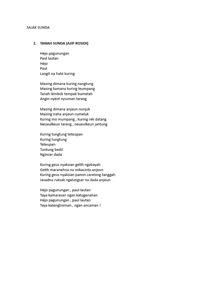 Sajak Sunda | PDF