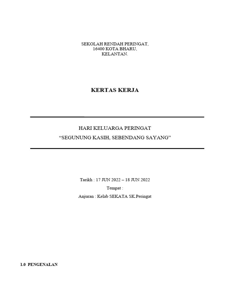 Kertas Kerja Family Day | PDF