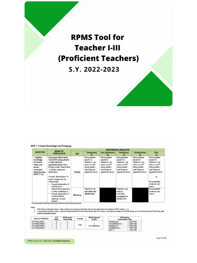annex-a1-rpms-tool-for-proficient-teachers-sy-2022-2023_compress | PDF ...