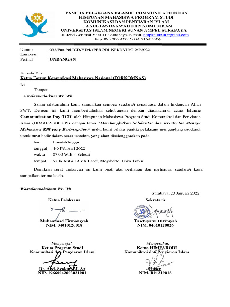 Contoh Undangan | PDF