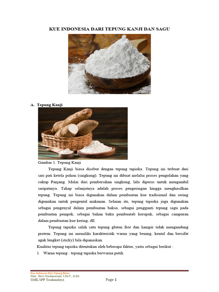 Kue Tradisional dari Tepung Kanji dan Sagu | PDF