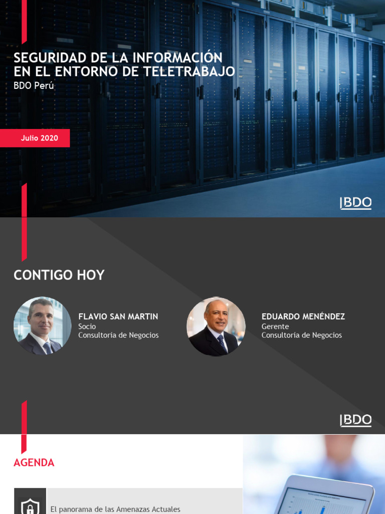 BDO Peru Seguridad de La Informacion en El Entorno de Teletrabajo 22-07 ...