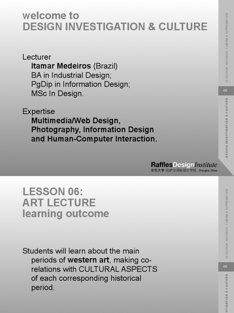 Design, Investigation & Culture: LESSON 06 | PDF | Cubism | Abstract Art