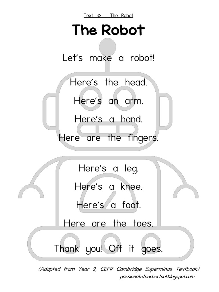 Robot-Themed Activities for Kids | PDF