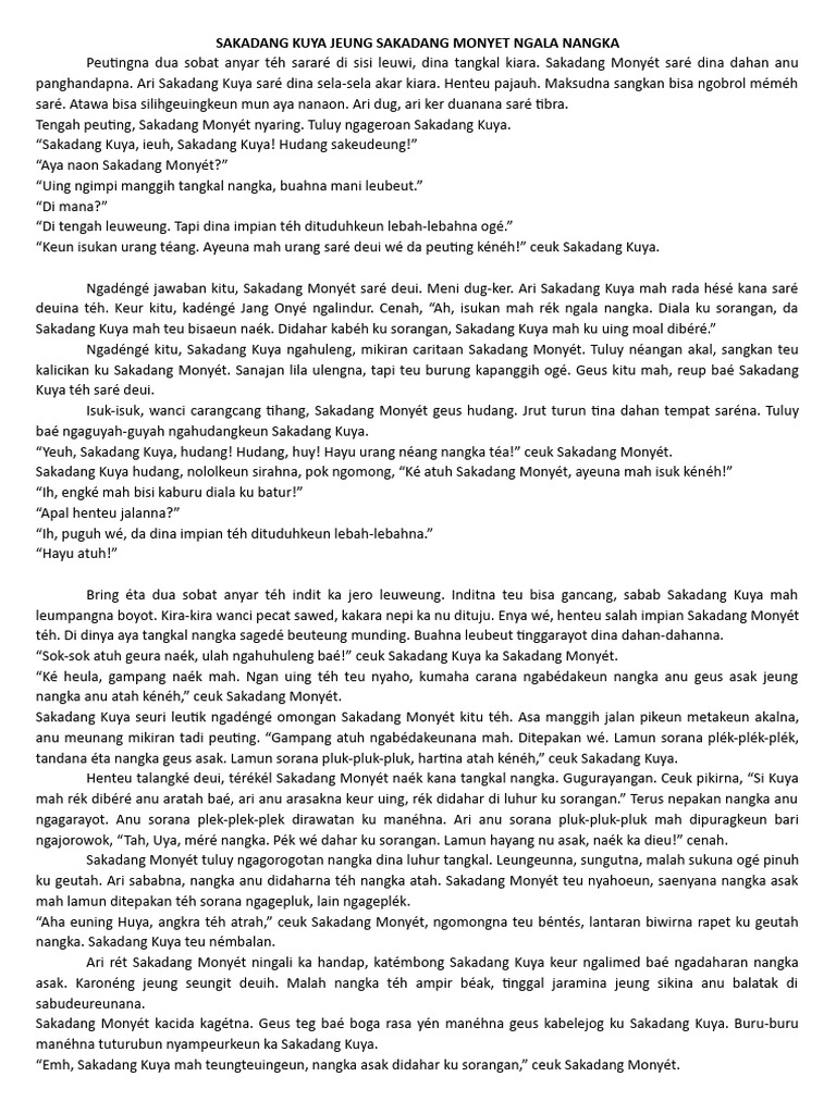Kumpulan Dongeng Sunda | PDF
