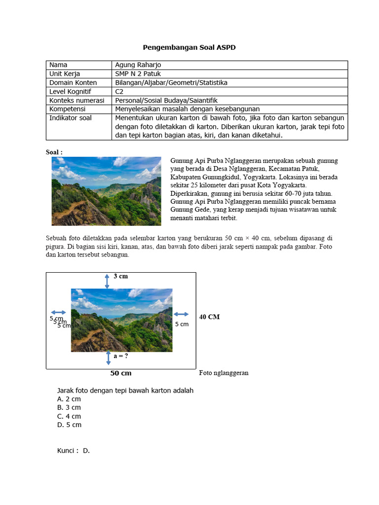 Agung Raharjo - SMP 2 Patuk - Salin | PDF