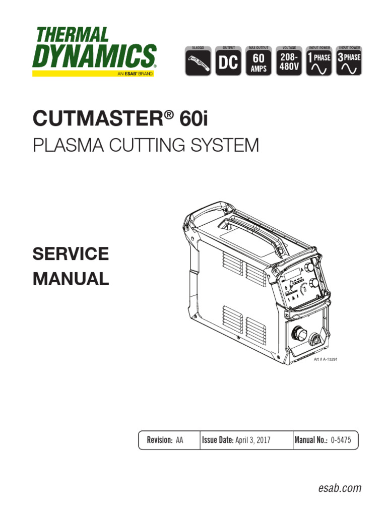 Cutmaster 60 I Service Manual | PDF | Power Supply | Noise
