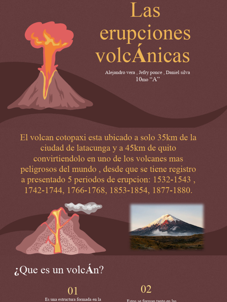 Las Erupciones Volcanicas 10mo A | PDF | Volcán | Tipos de erupciones ...