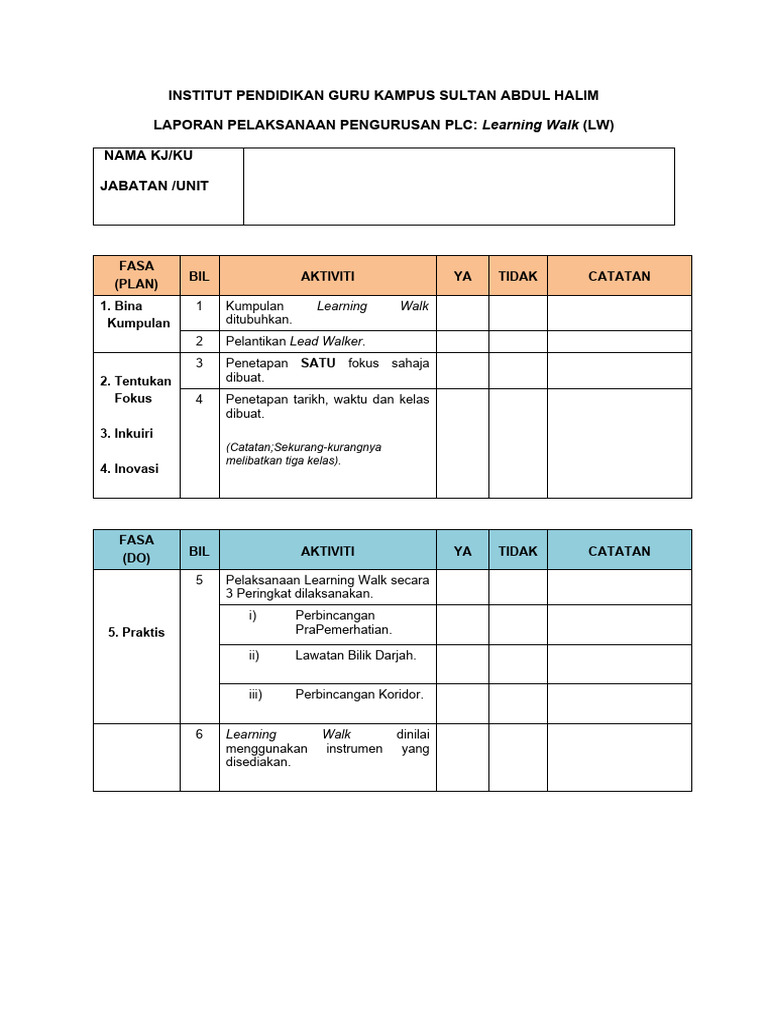 Contoh_Laporan_PLC_(AC-Learning Walk) | PDF