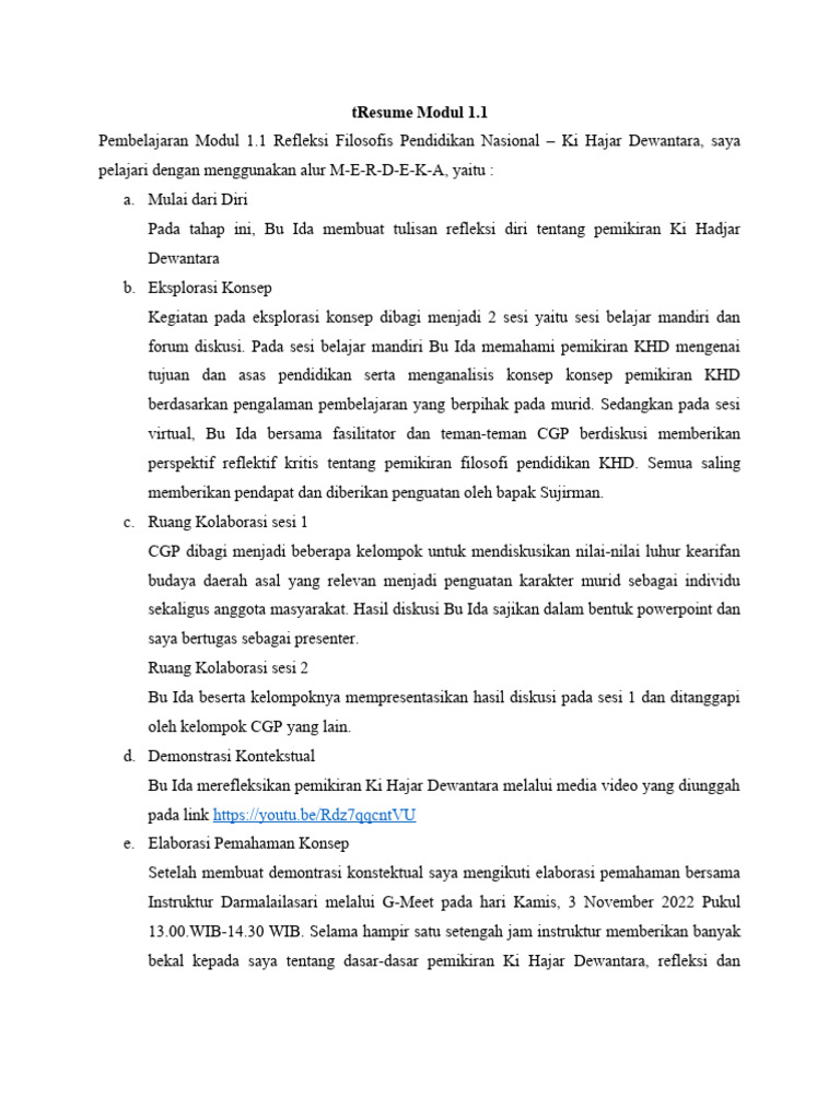 Resume Modul Nor Hidayah | PDF