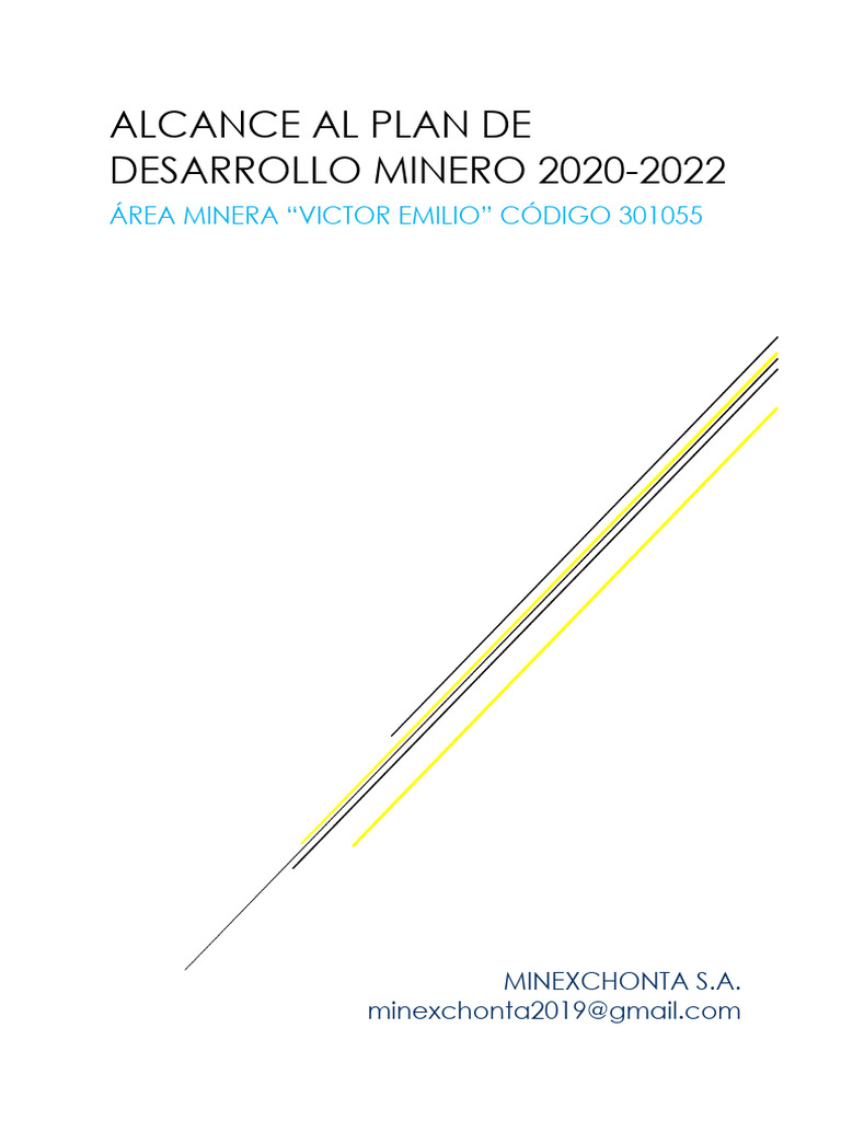 Alcance Al Plan de Desarrollo Minero | PDF | Minería | Perforación