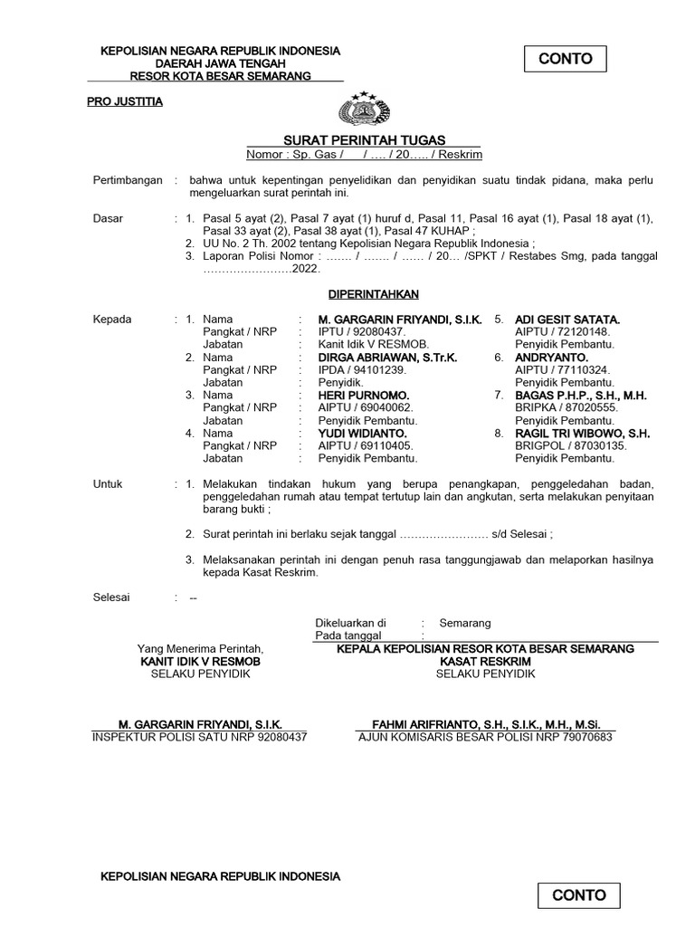 Sprin Gas Dan Lidik | PDF