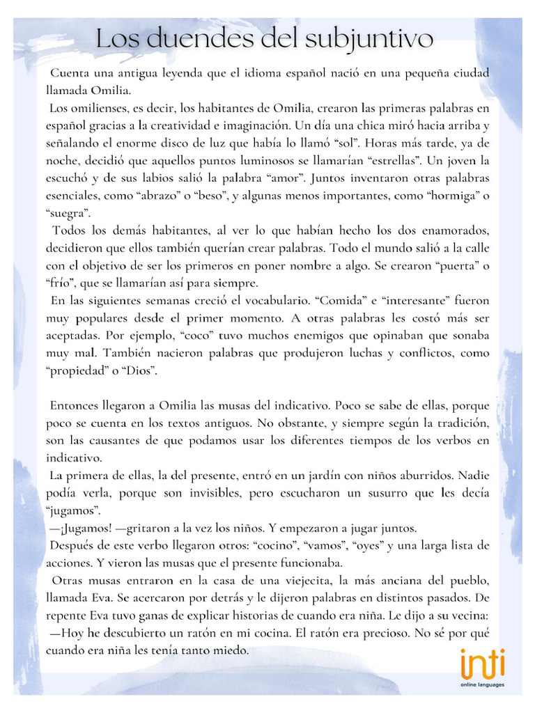 Los Duendes Del Subjuntivo | PDF