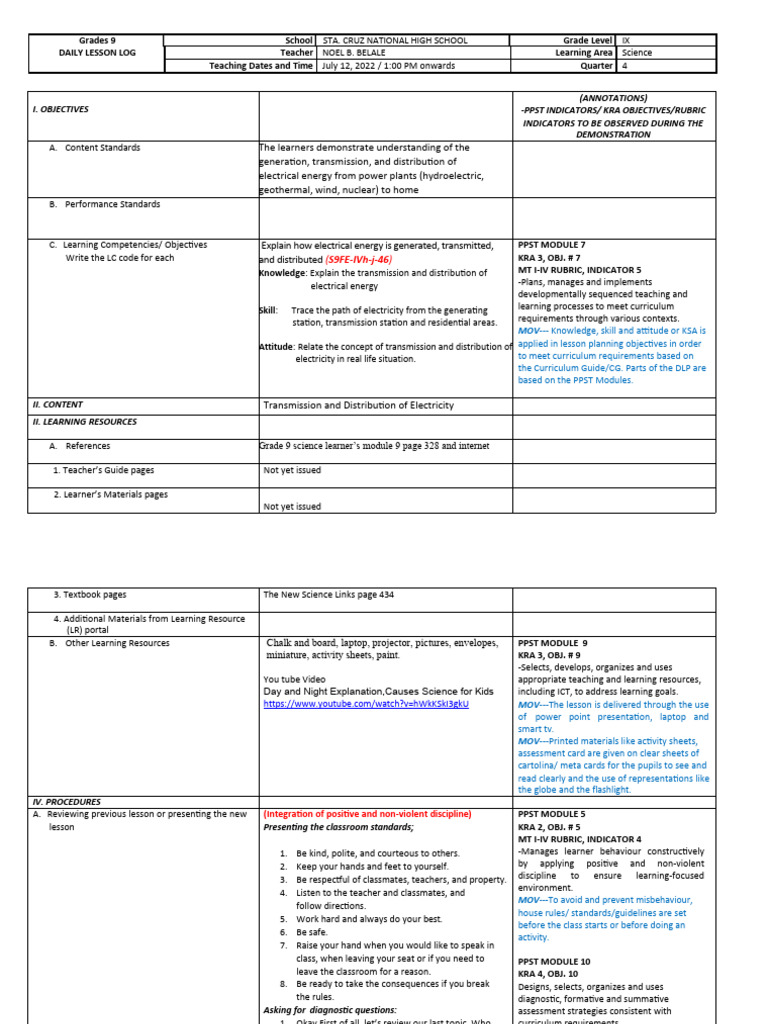 Grade 9 Science: Electricity Transmission | PDF