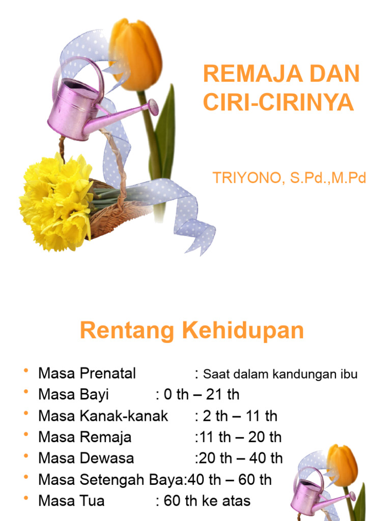 Remaja Dan Ciri-Cirinya | PDF