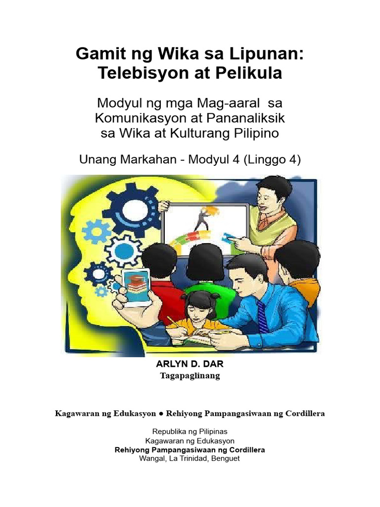 KomPan Q1 W4 Gamit NG Wika Sa Lipunan Palabas Sa Telebisyon at Pelikula DAR V4 | PDF