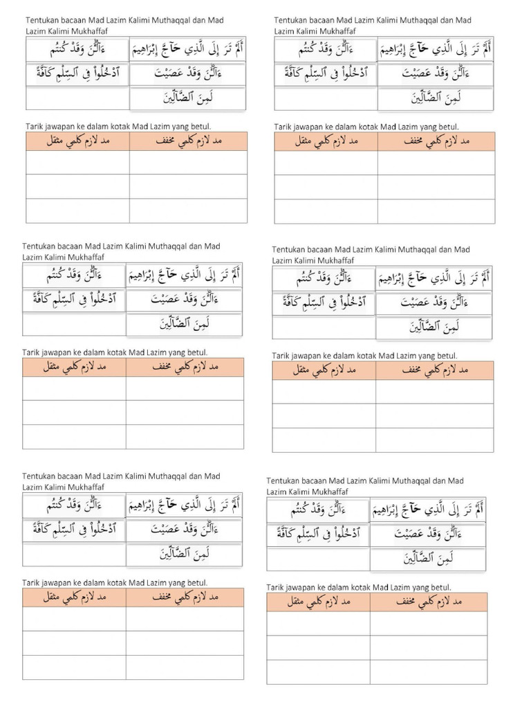 Latihan Mad Lazim | PDF