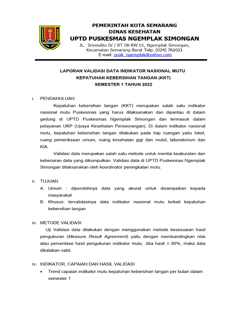 Laporan Analisis Validasi Inm KKT | PDF
