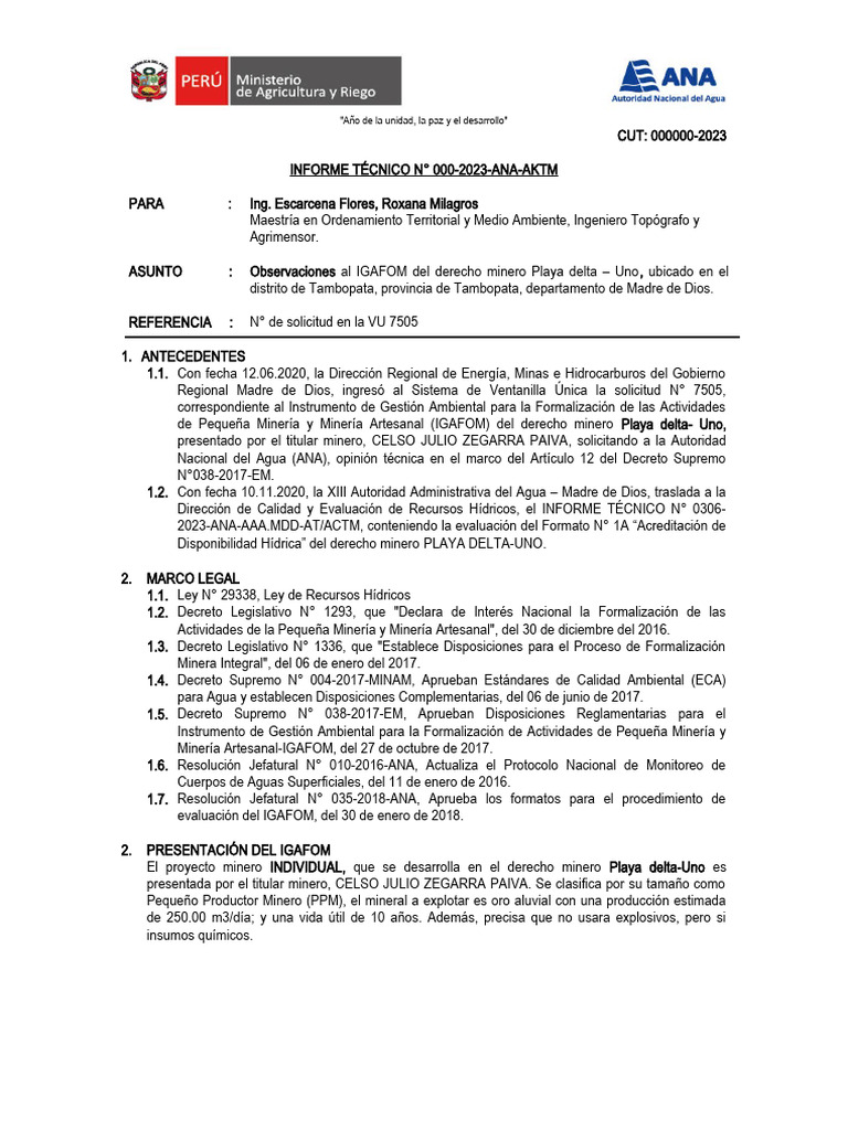 Modelo de Informe Técnico (1) | PDF