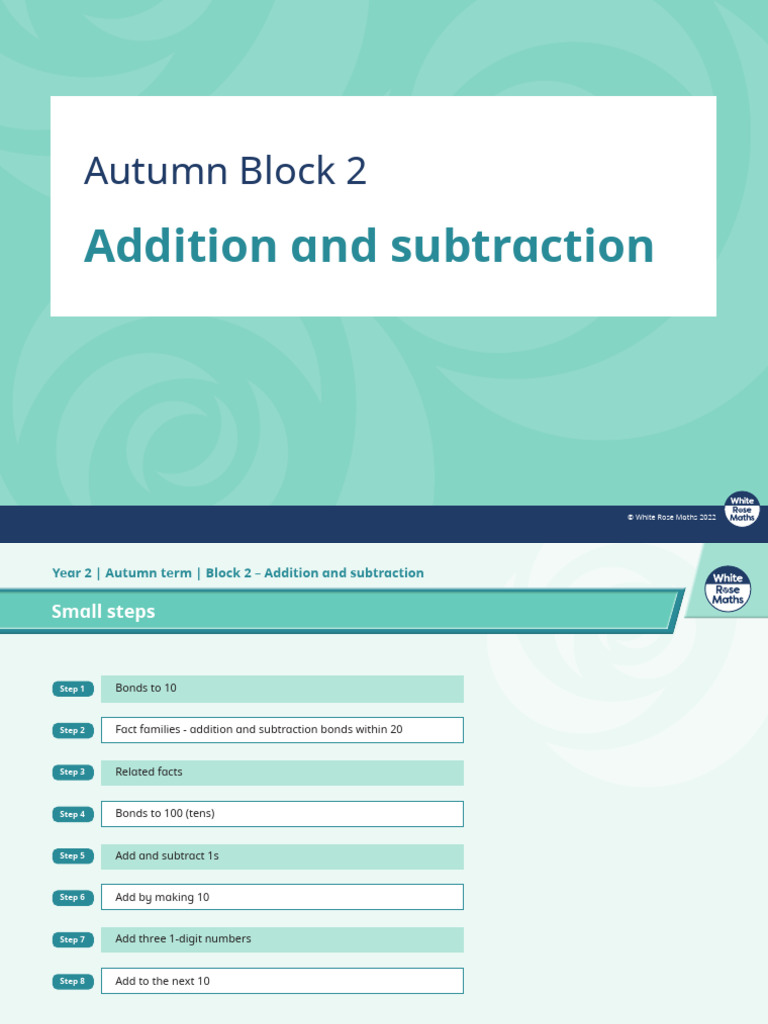 Y2 Autumn Block 2 SOL Addition and Subtraction | PDF | Subtraction | Numbers