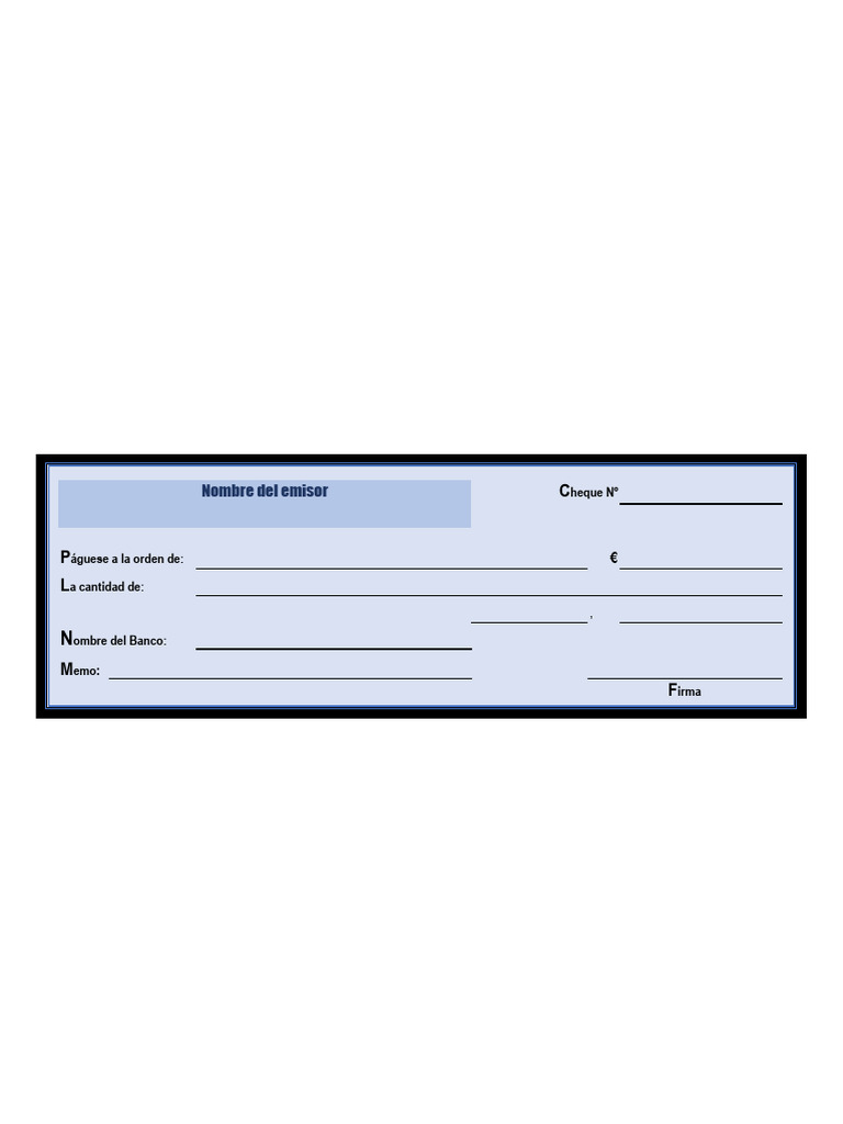 Modelo de Cheque PDF | PDF