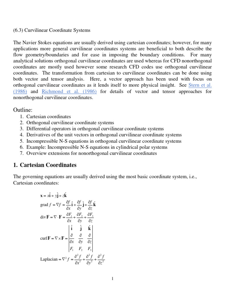 Chapters 3and4 Part 5 Curvilinear Coordinates Pdf