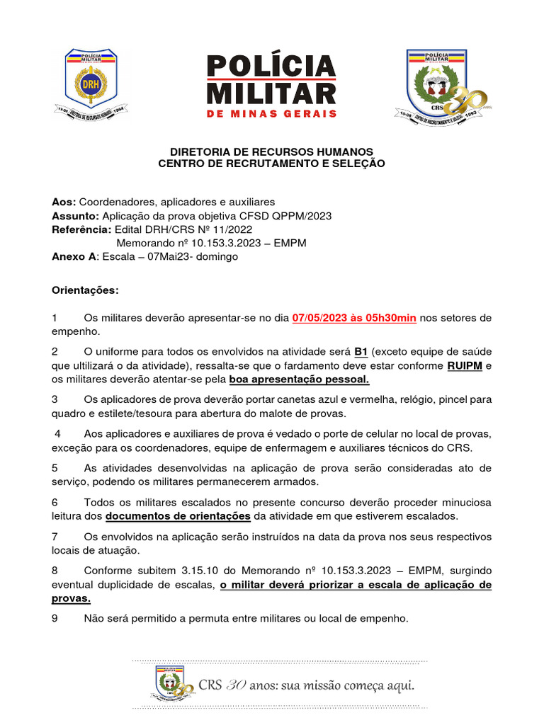 Escala Atualizada CFSD 2023 | PDF