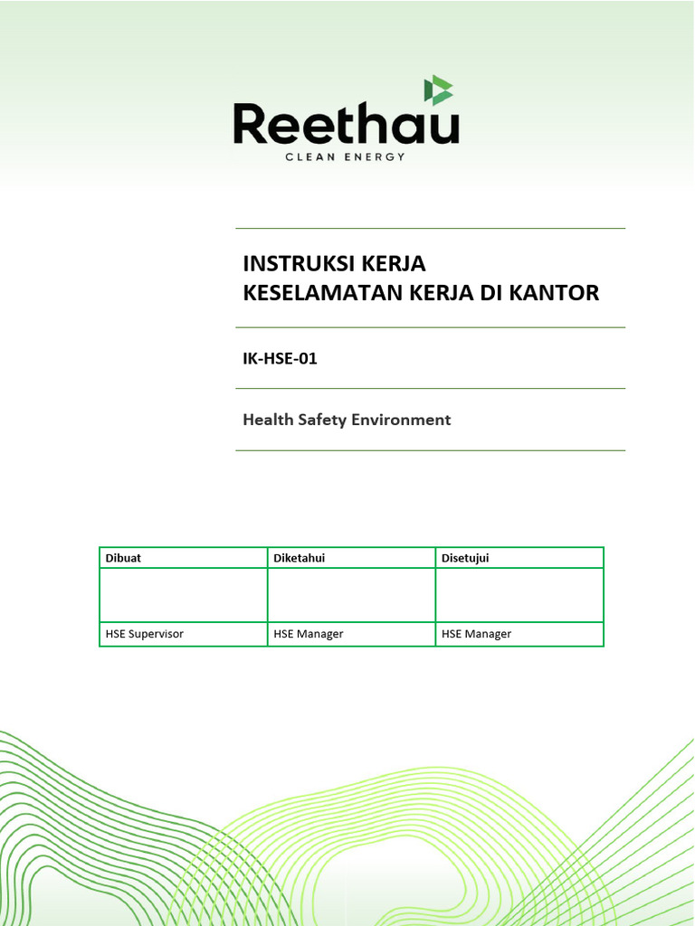 IK-HSE-01 Keselamatan Kerja Di Kantor | PDF